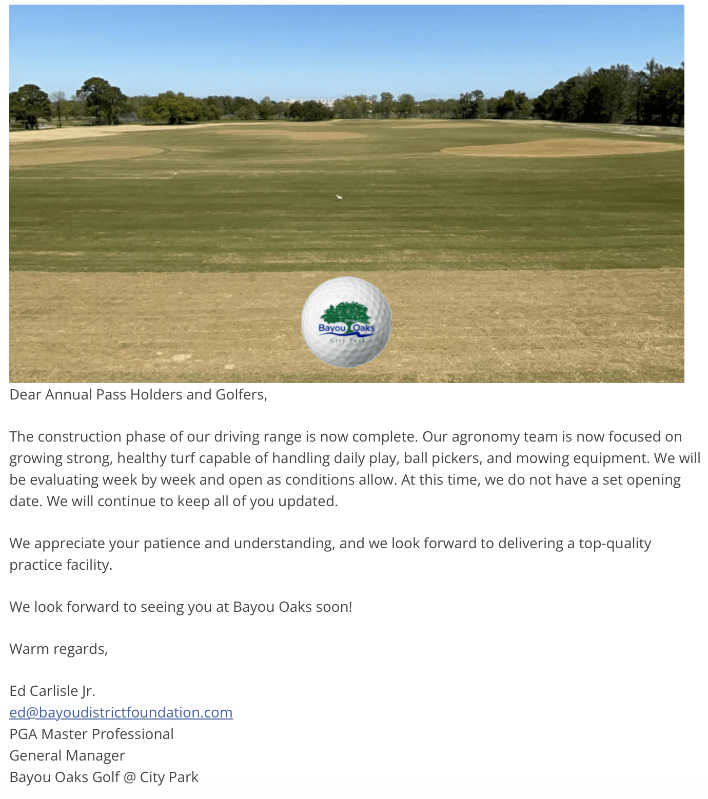 Driving Range - Bayou Oaks at City Park